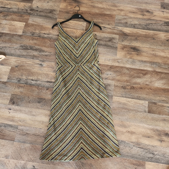 Shin Choi | Dresses | Shin Choi Made In Usa Vintage V Neck Stripes ...